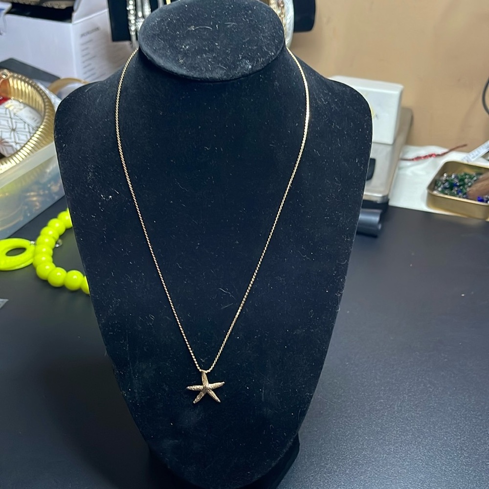 14k Gf Chain & Pendant - Gem